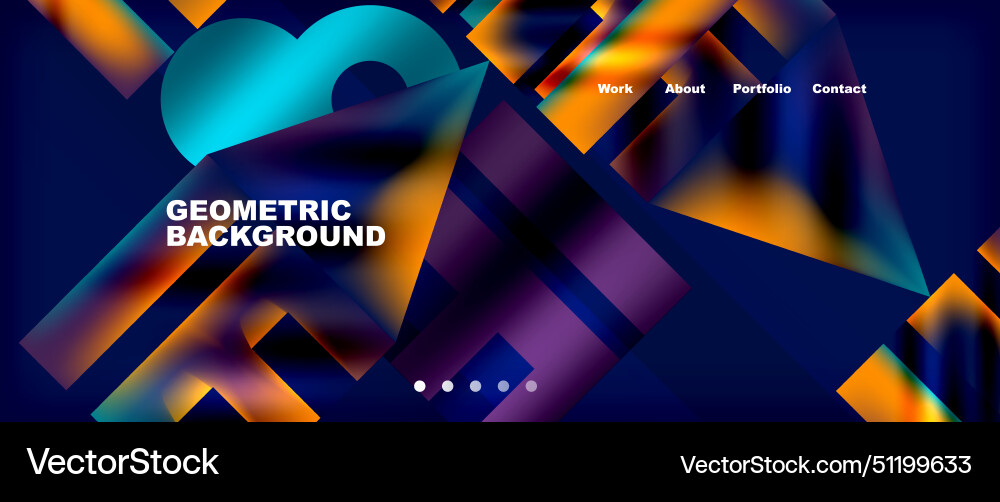 Vibrant geometric background with a purple heart Vector Image