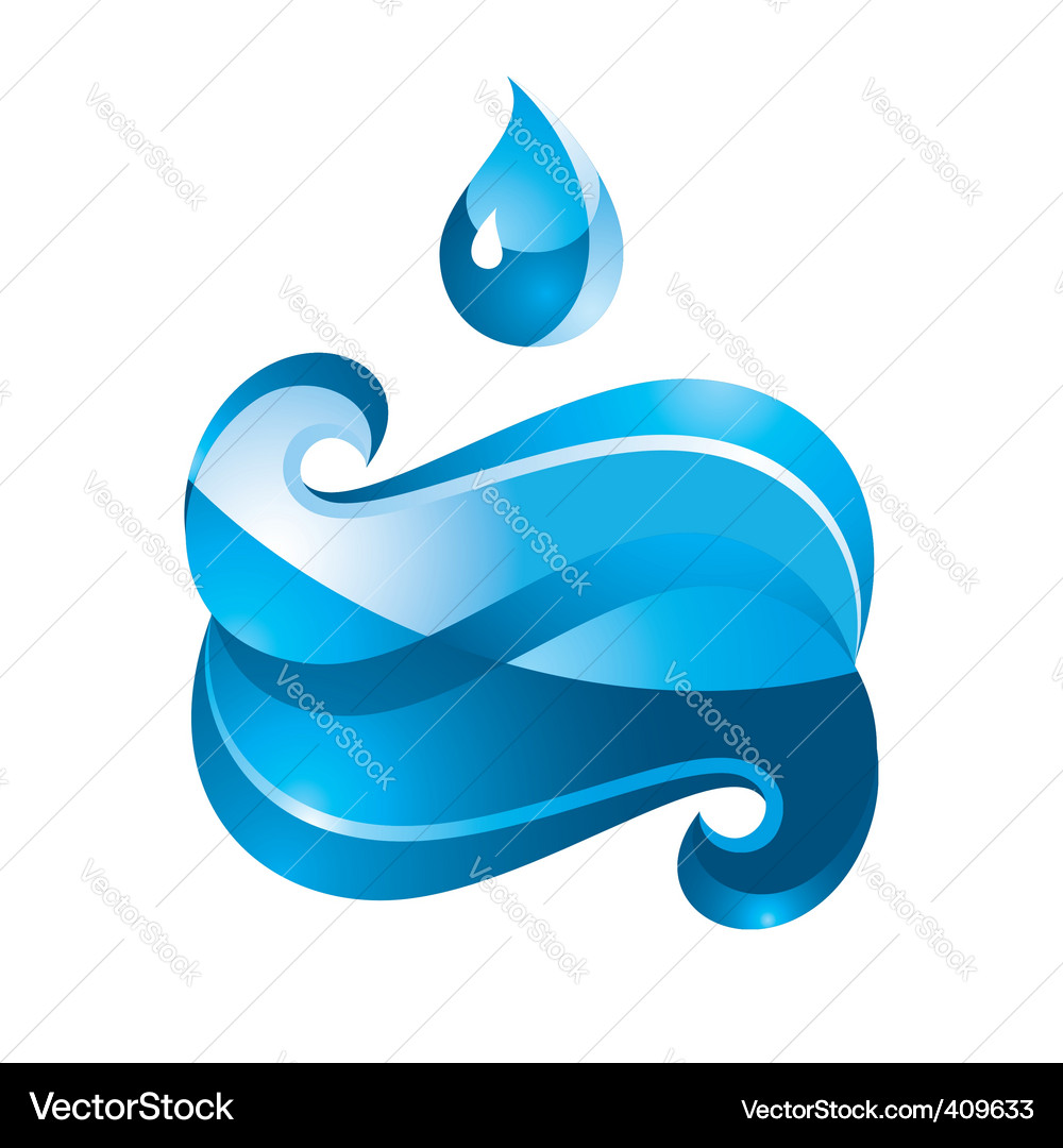 Water logo Royalty Free Vector Image - VectorStock