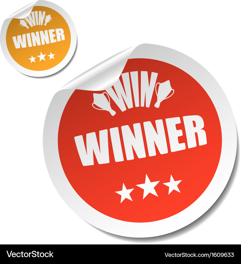 Winner stick Royalty Free Vector Image - VectorStock
