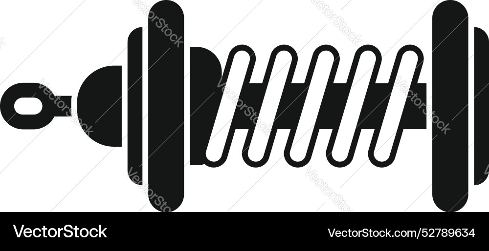Car suspension spring absorber coil detailing icon