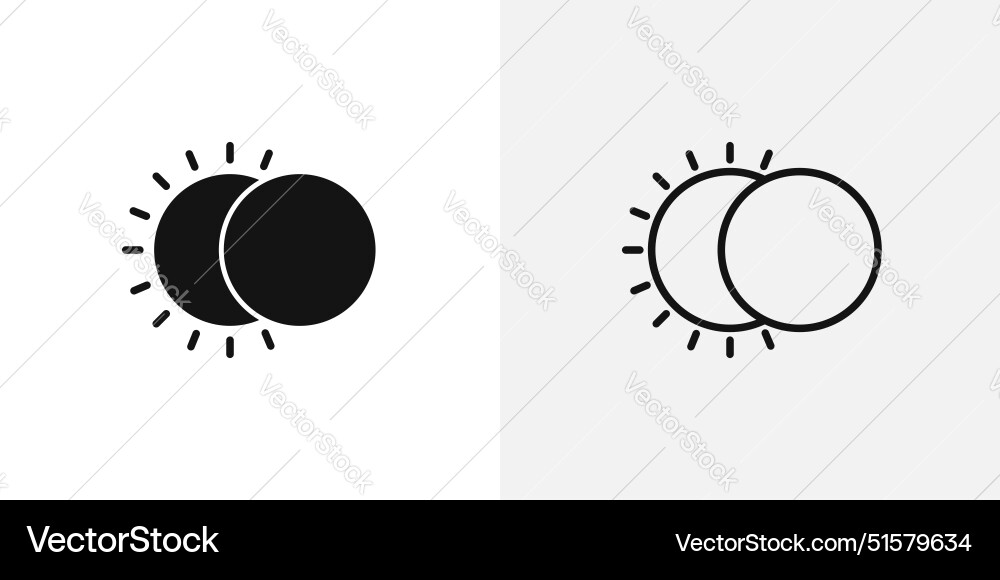 Eclipse icon set Royalty Free Vector Image - VectorStock