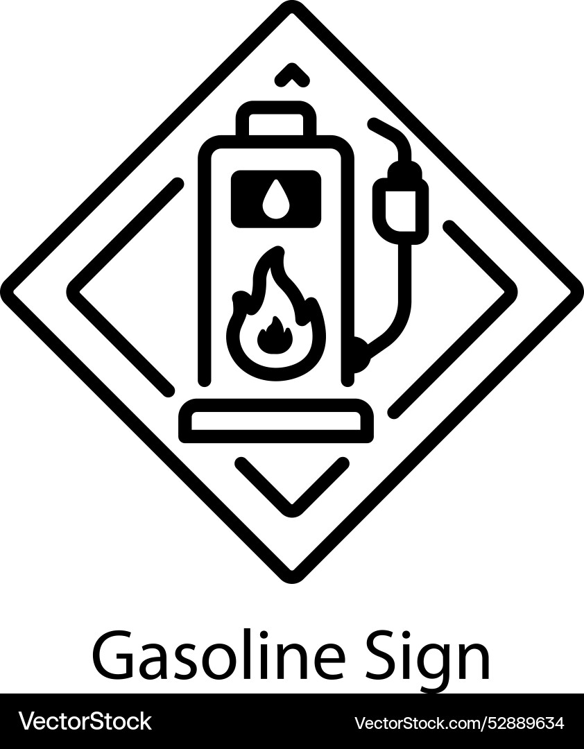 Gasoline sign Royalty Free Vector Image - VectorStock