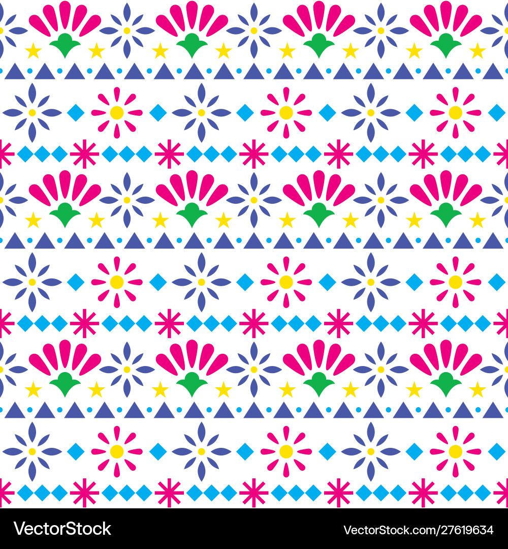 Mexican seamless textile pattern Royalty Free Vector Image
