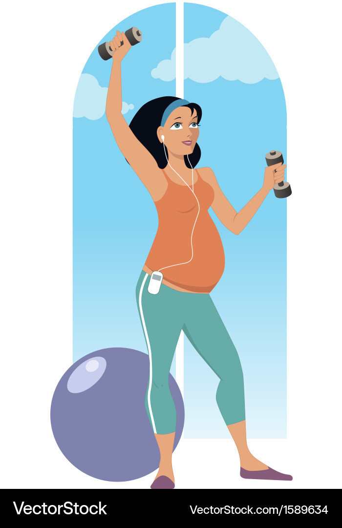 Pregnancy workout Royalty Free Vector Image - VectorStock