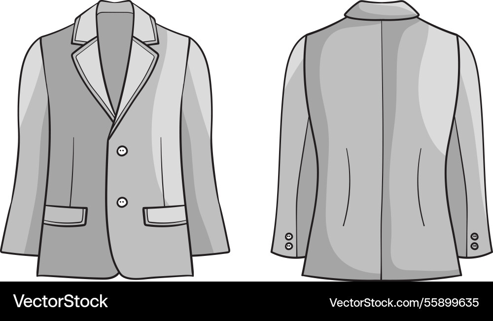 A detailed of blazer shown Royalty Free Vector Image