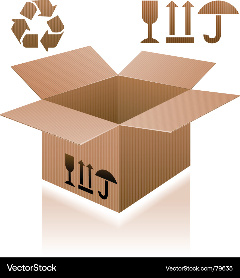 Cardboard box Royalty Free Vector Image - VectorStock