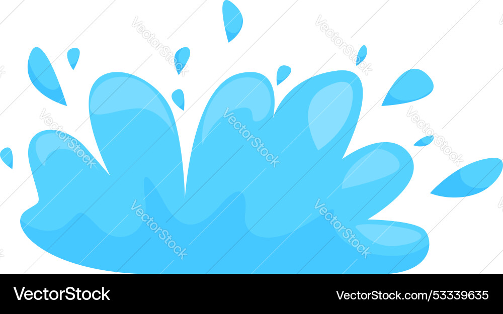 Cartoon water splashing liquid making funny shape Vector Image