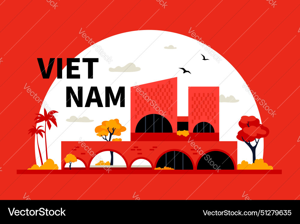 Cuckoo house in vietnam - modern colored Vector Image