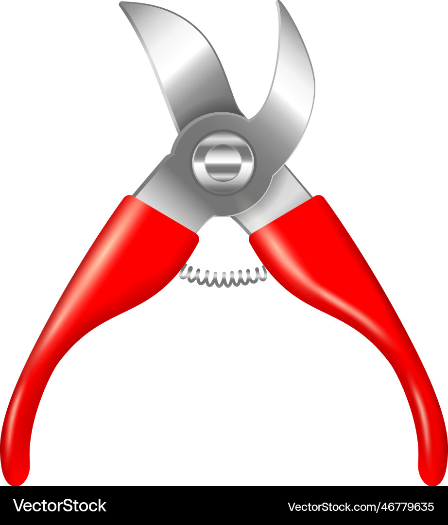 Realistic gardening pruner Royalty Free Vector Image