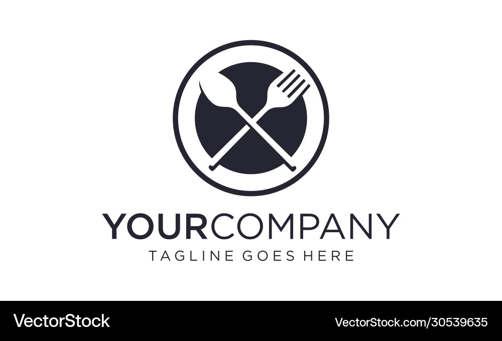 Simple restaurant logo designs inspiration Vector Image