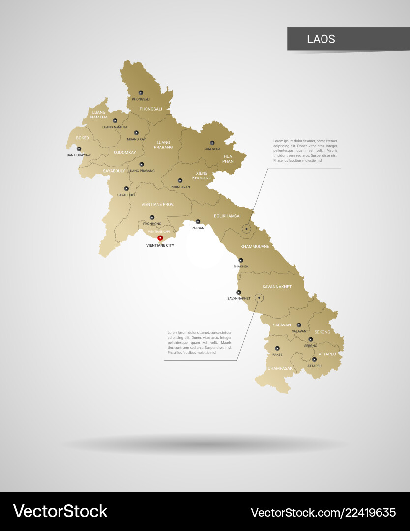 Stylized laos map Royalty Free Vector Image - VectorStock