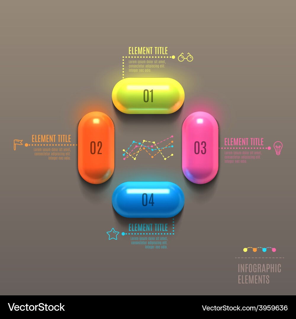 Business Infografiken Kapsel Konzept Lizenzfreier Vektor