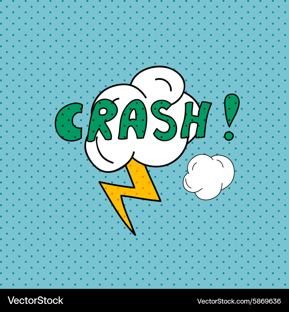 Crash comics pop art style blank layout template Vector Image