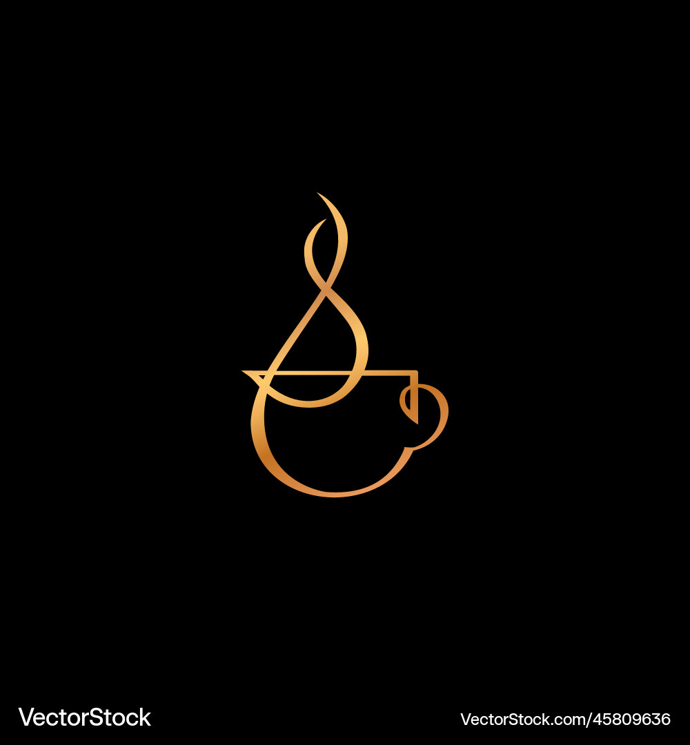 Hot coffee logo Royalty Free Vector Image - VectorStock