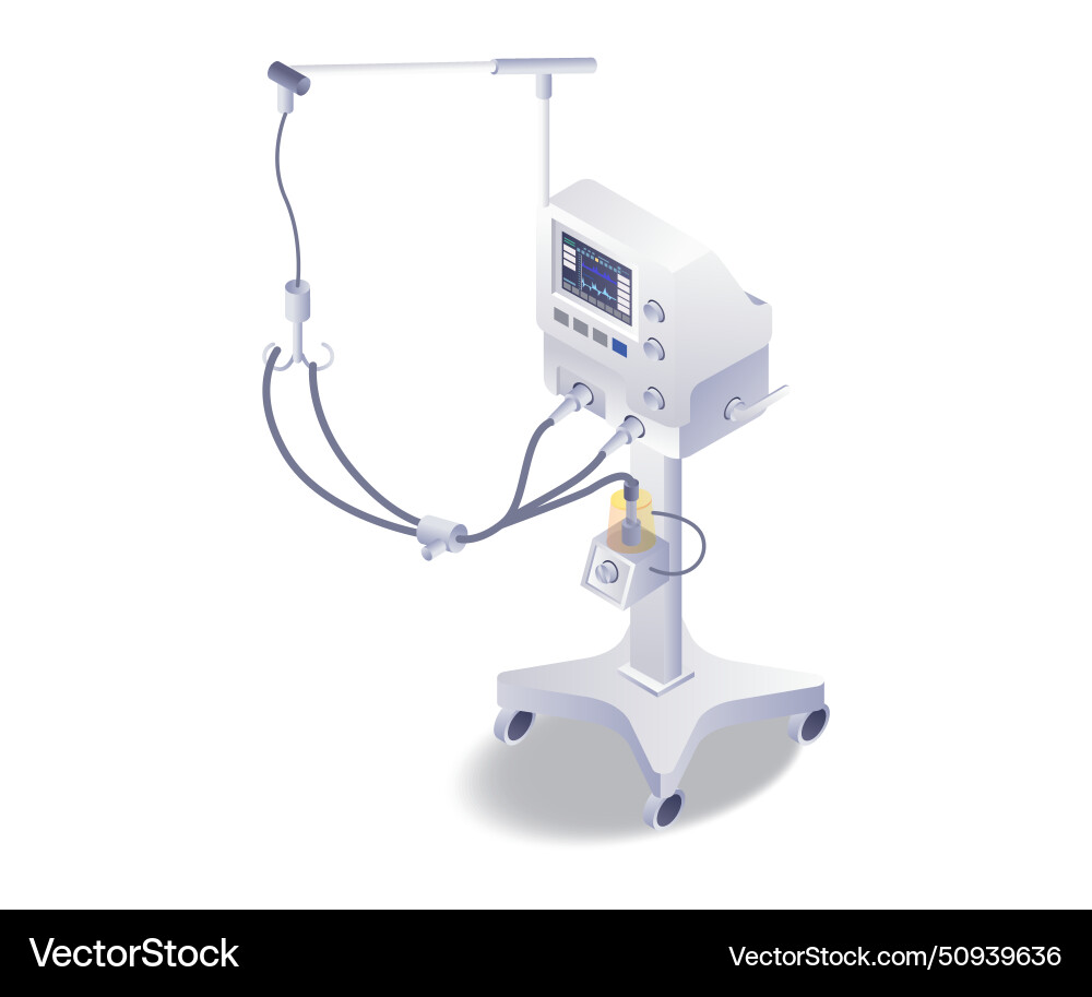 Medical equipment respiratory ventilators patient Vector Image