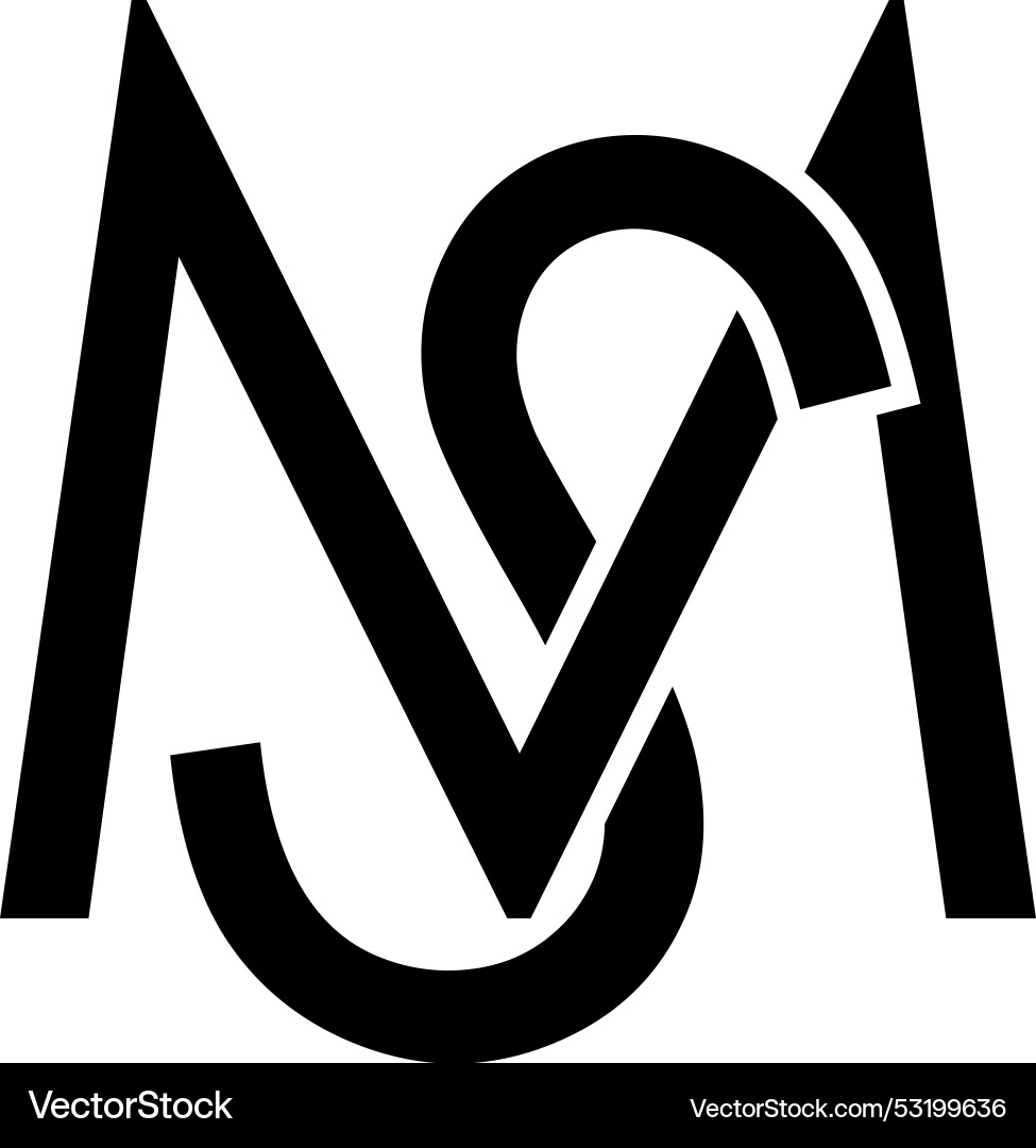 Sm ms logo Royalty Free Vector Image - VectorStock