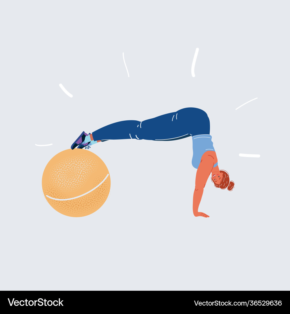 Woman doing exercise Royalty Free Vector Image