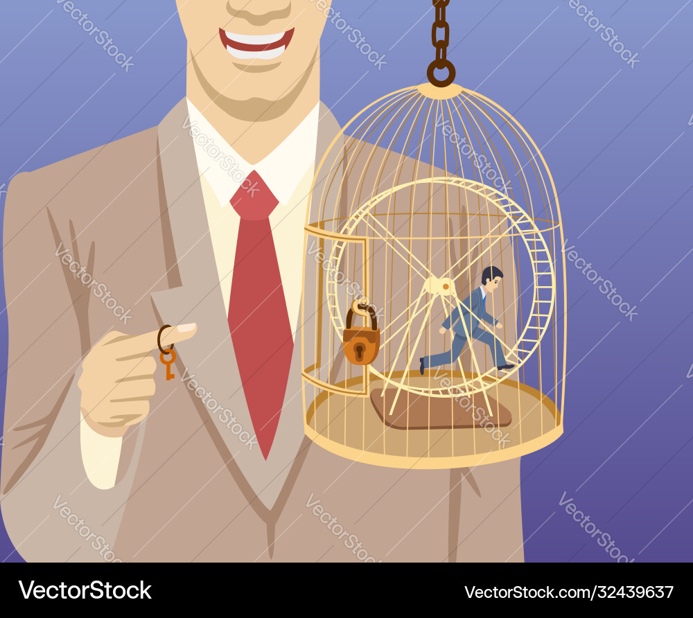 Cartoon depicts relationship between Royalty Free Vector