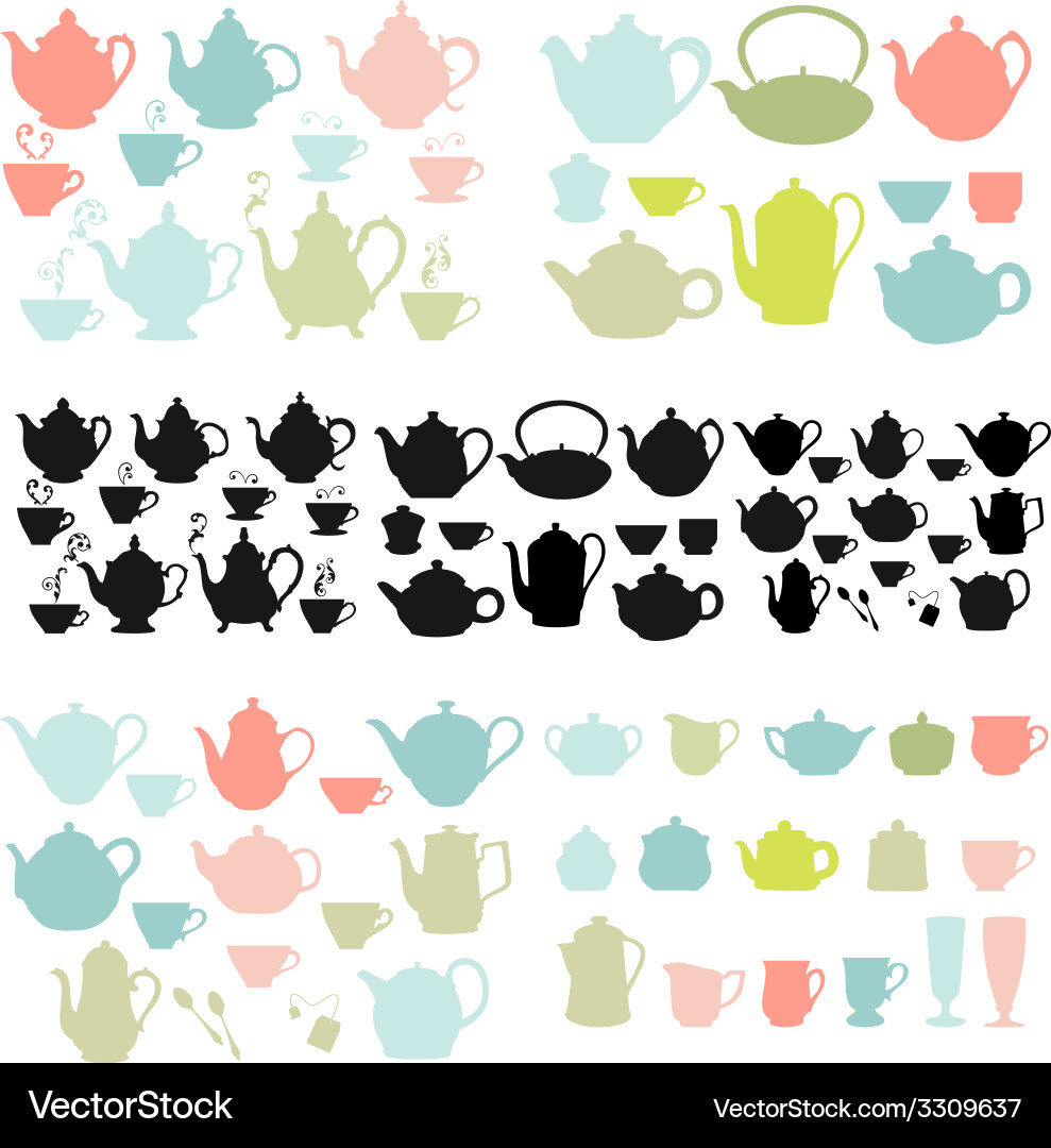 Coffee and Tea Ware Royalty Free Vector Image - VectorStock