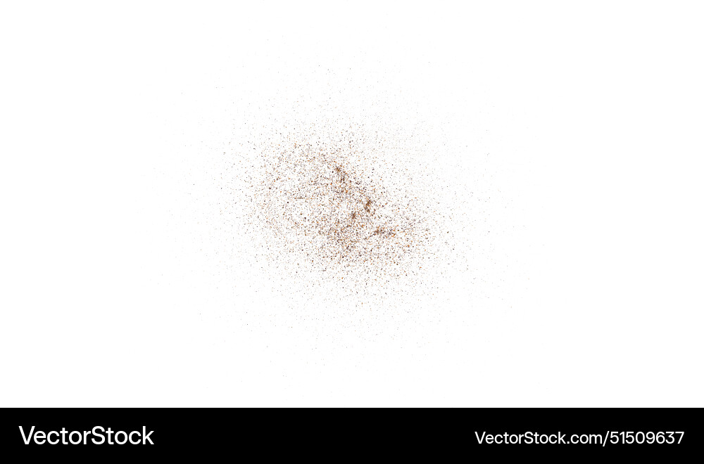 Coffee or chocolate powder flying dust particles Vector Image