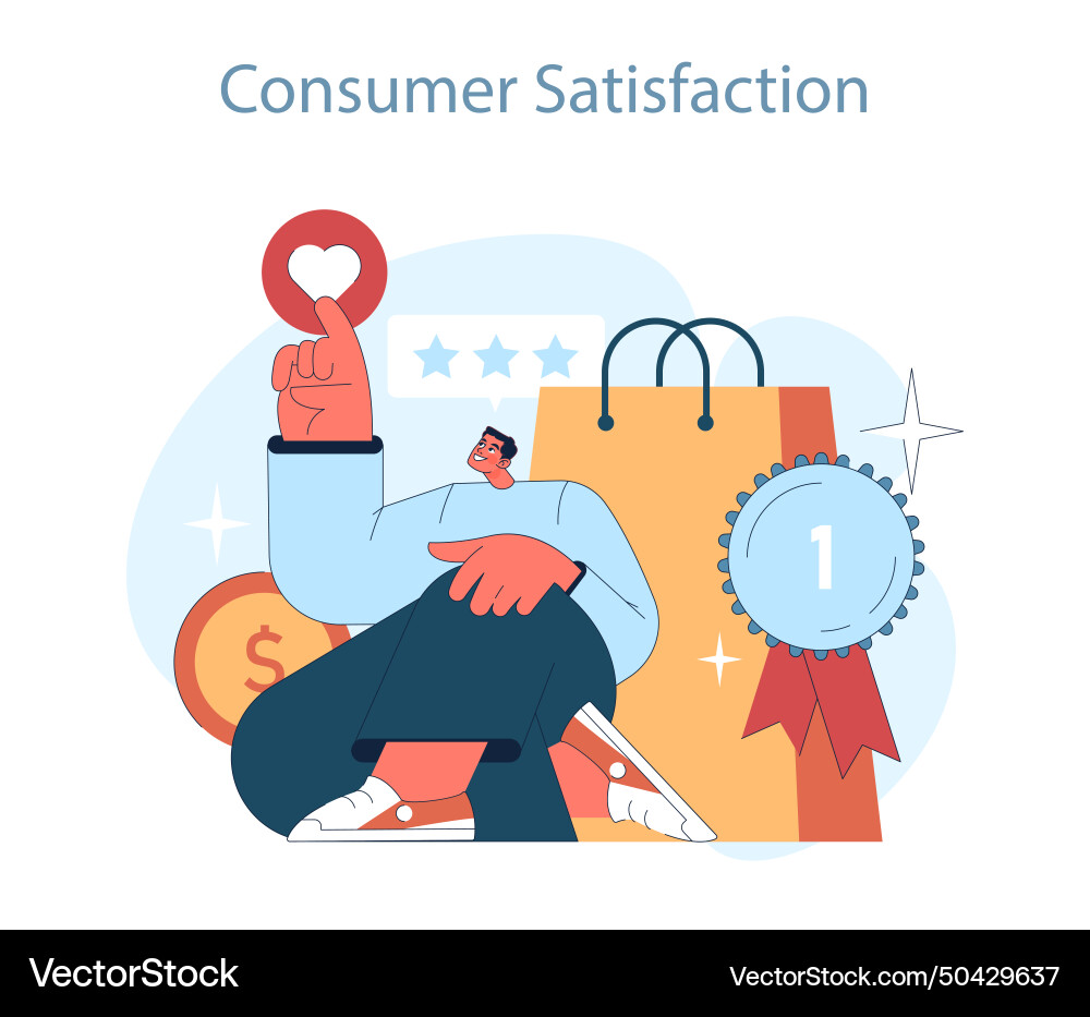 Consumer behavior purchase journey a shopper Vector Image