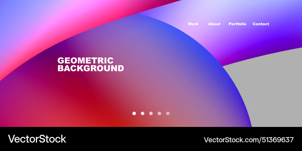 Dynamic flowing shapes concept design composition Vector Image