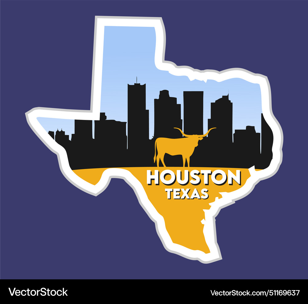 Houston texas united states Royalty Free Vector Image