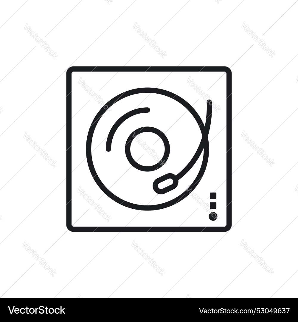 Turntable icon isolated on white background Vector Image