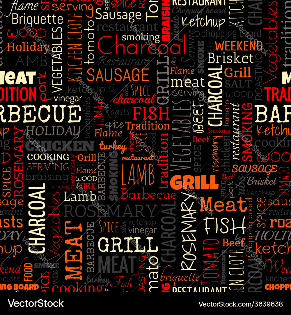 BBQ Pattern - Seamless Texture Royalty Free Vector Image