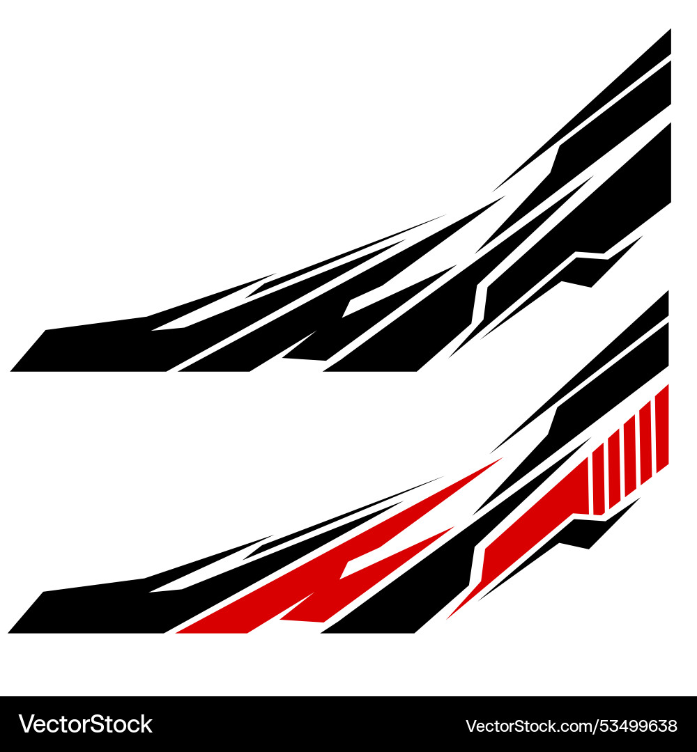 Car body wrapping sticker design Royalty Free Vector Image