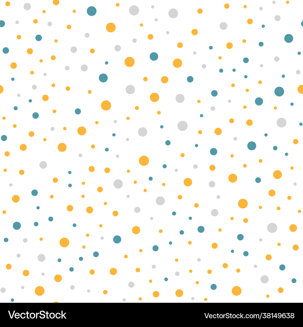 Colorful dotted seamless pattern polka dot random Vector Image