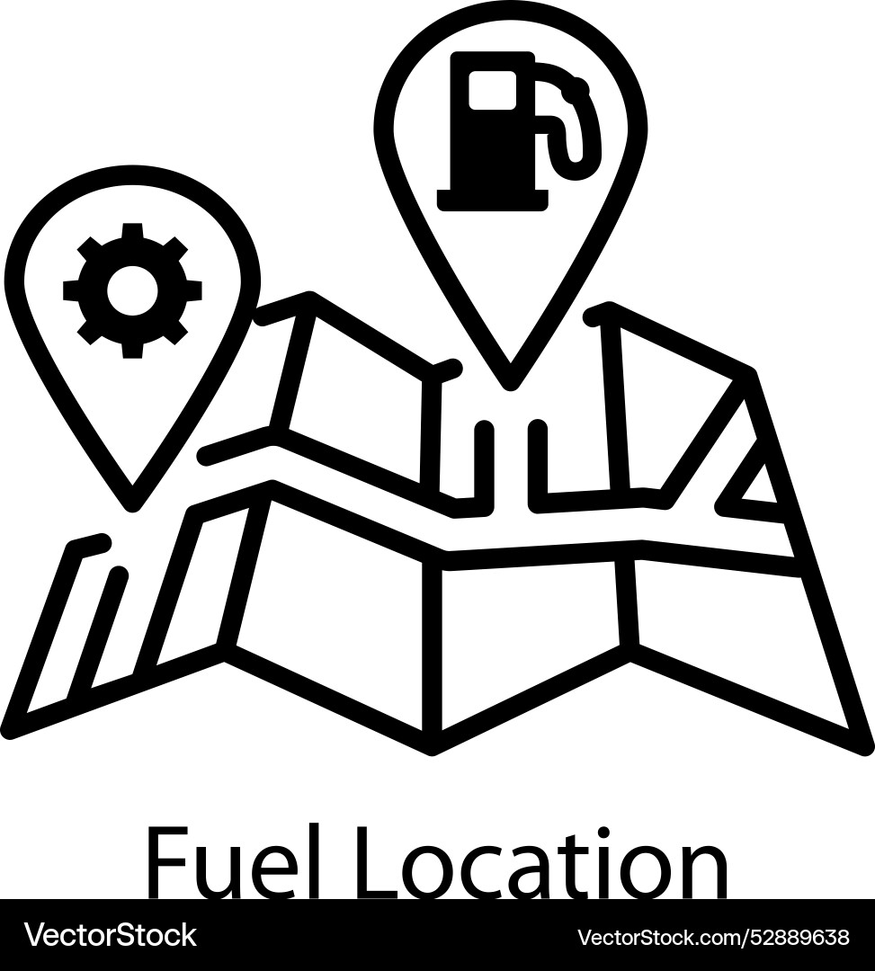 Fuel location Royalty Free Vector Image - VectorStock