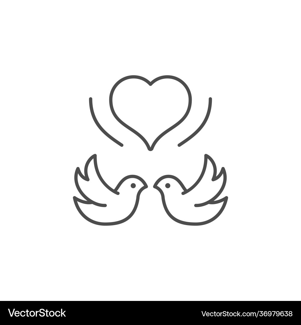 Love line icon and romance concept Royalty Free Vector Image
