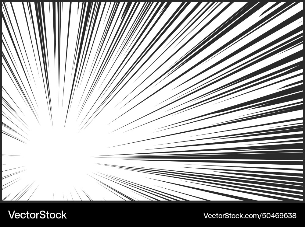 Manga radial speed lines for comic effect motion Vector Image