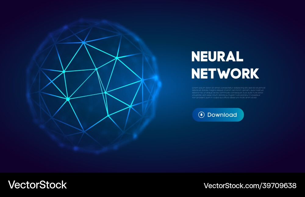 Neural network abstract technology science Vector Image