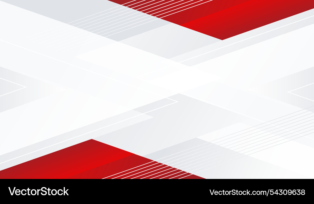 Red Gray White Geometric Abstract Background Vector Image