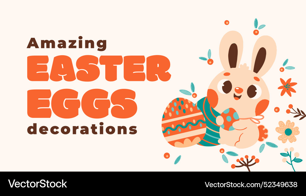 Youtube thumbnail for easter celebration Vector Image