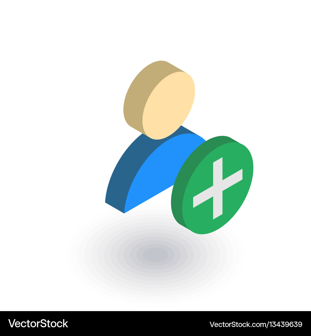 Add user new friend member and plus sign Vector Image
