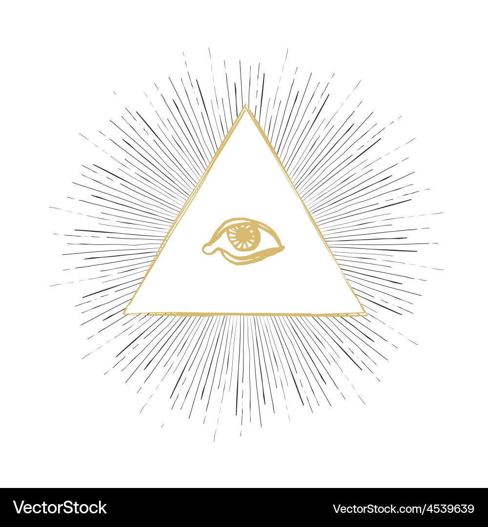 All seeing eye Royalty Free Vector Image - VectorStock