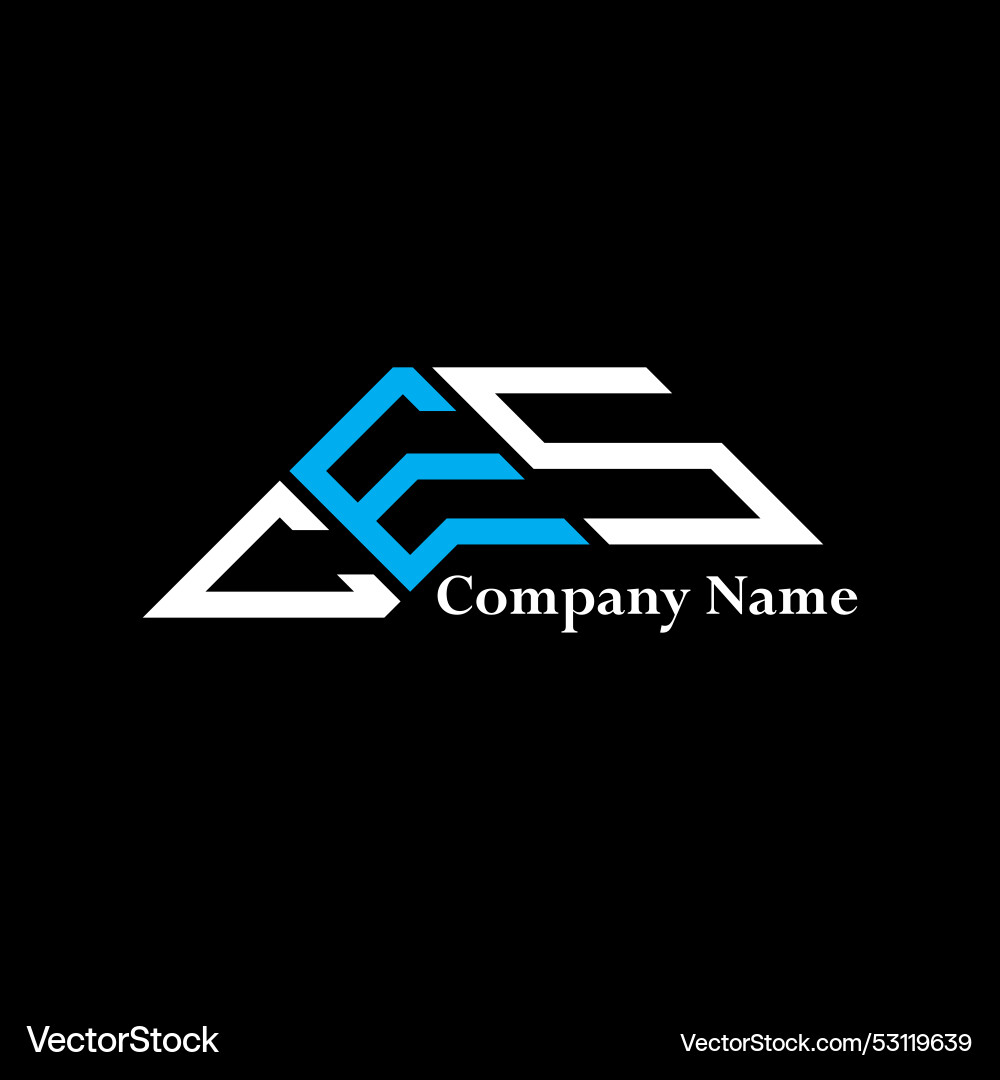 Ces logo design simple and modern Royalty Free Vector Image