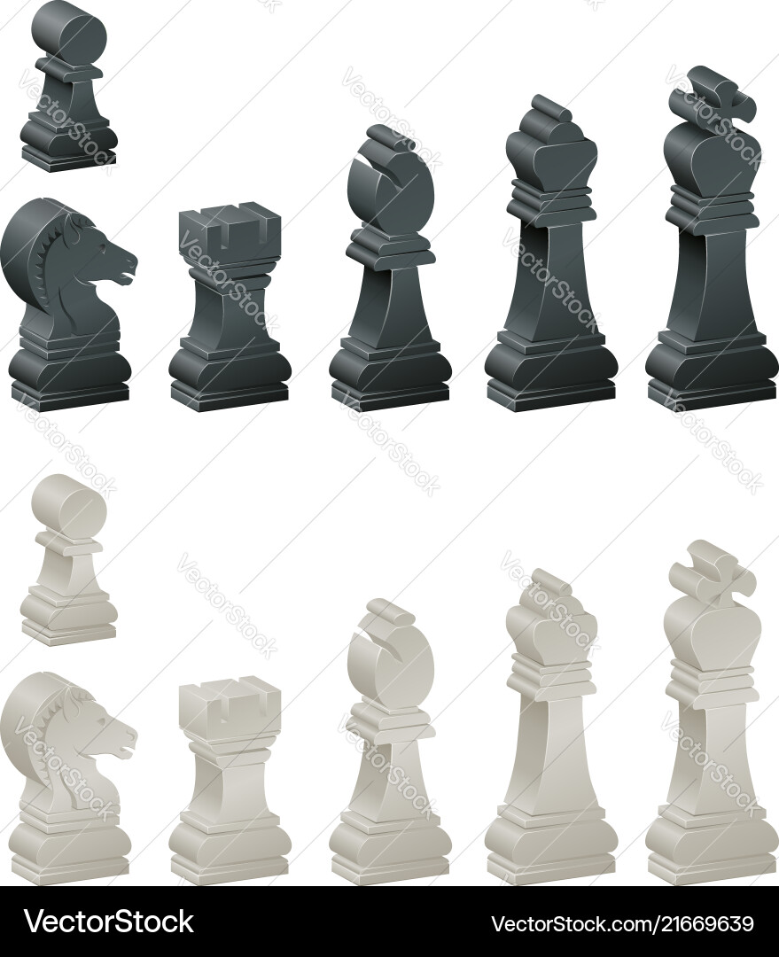 Chess pieces Royalty Free Vector Image - VectorStock