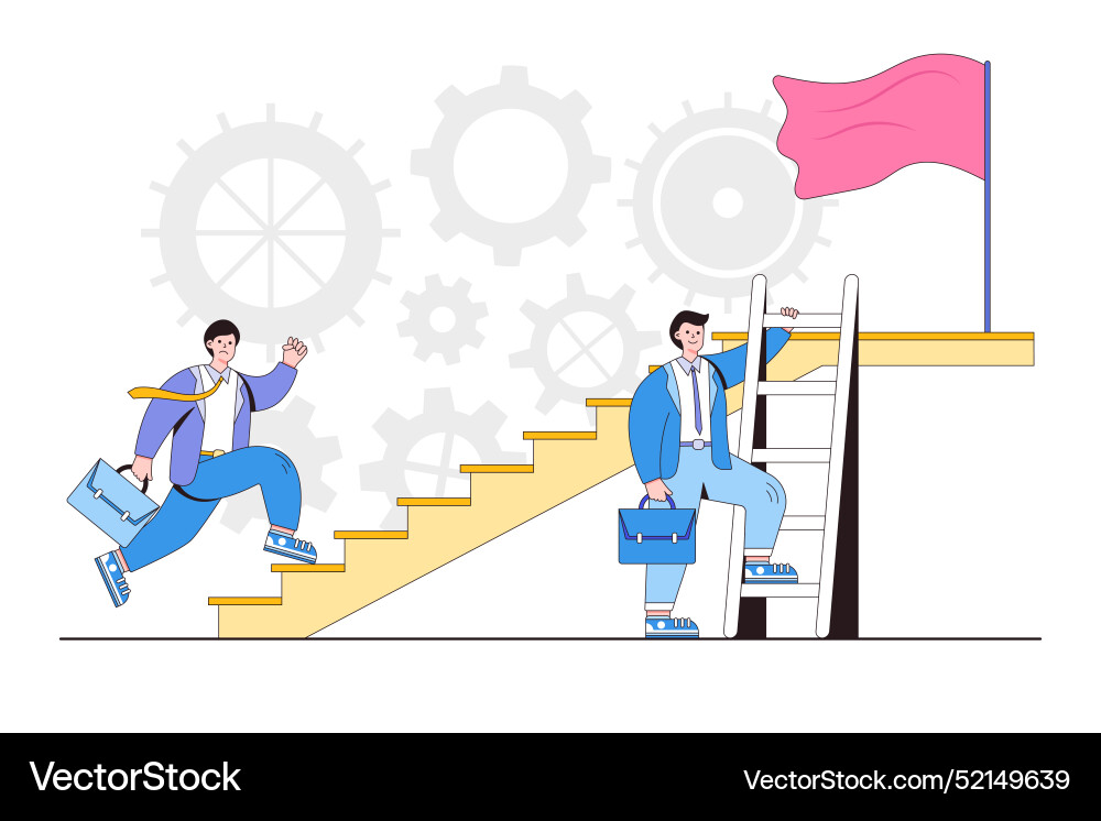 Easy or shortcut way to win strategy achieve Vector Image