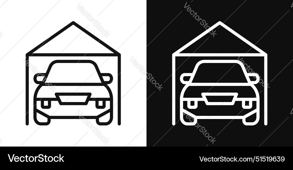 Garage car icon Royalty Free Vector Image - VectorStock