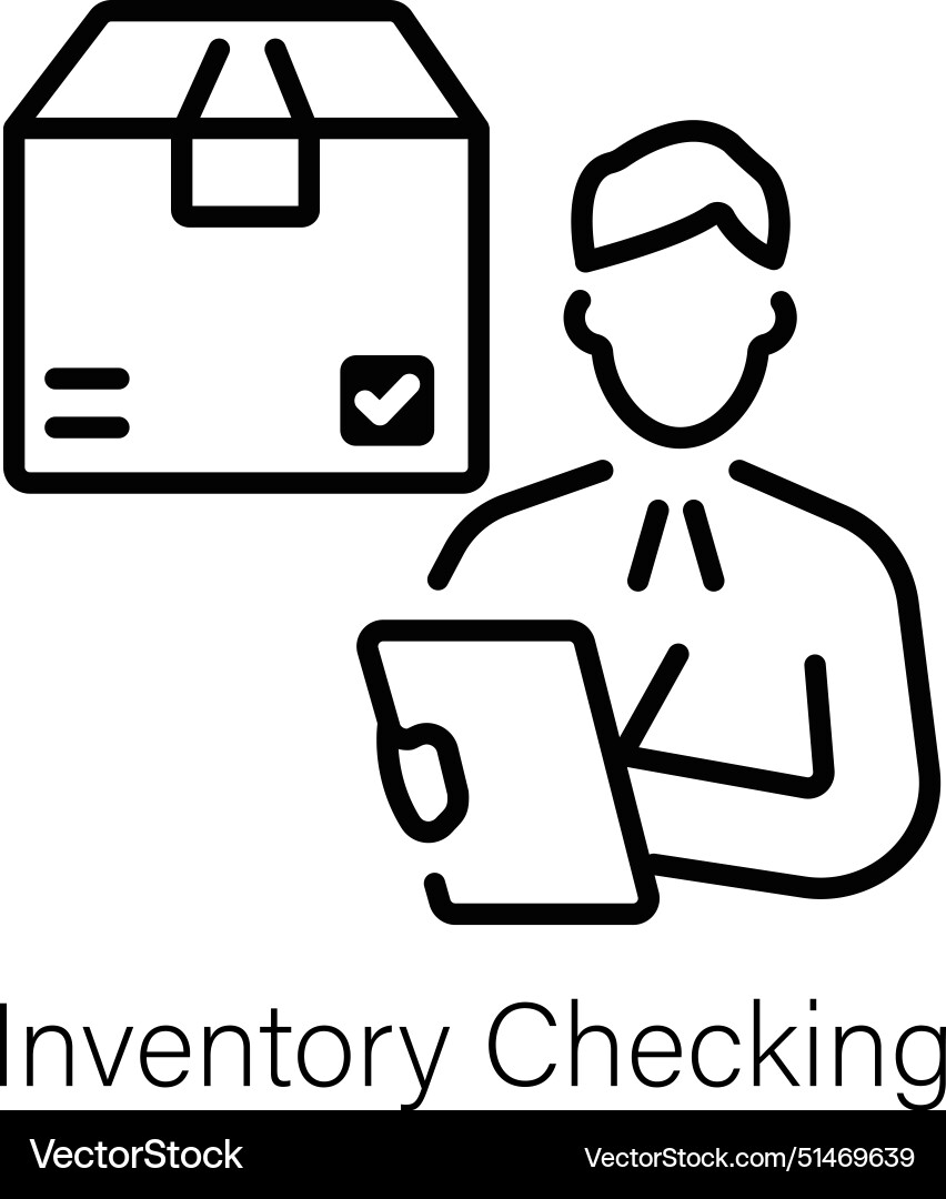 Inventory checking Royalty Free Vector Image - VectorStock