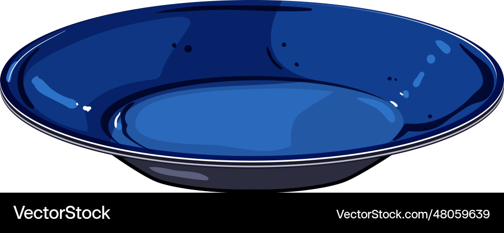 Kitchen plate white cartoon Royalty Free Vector Image