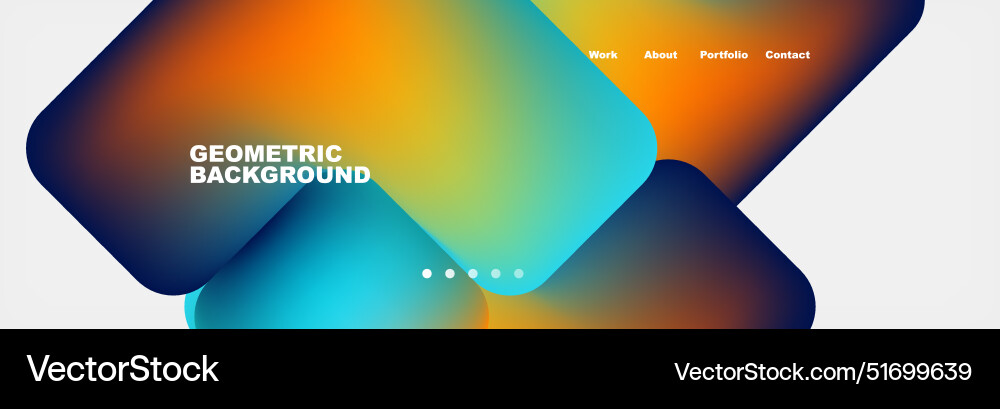 Square internet web page design template Vector Image