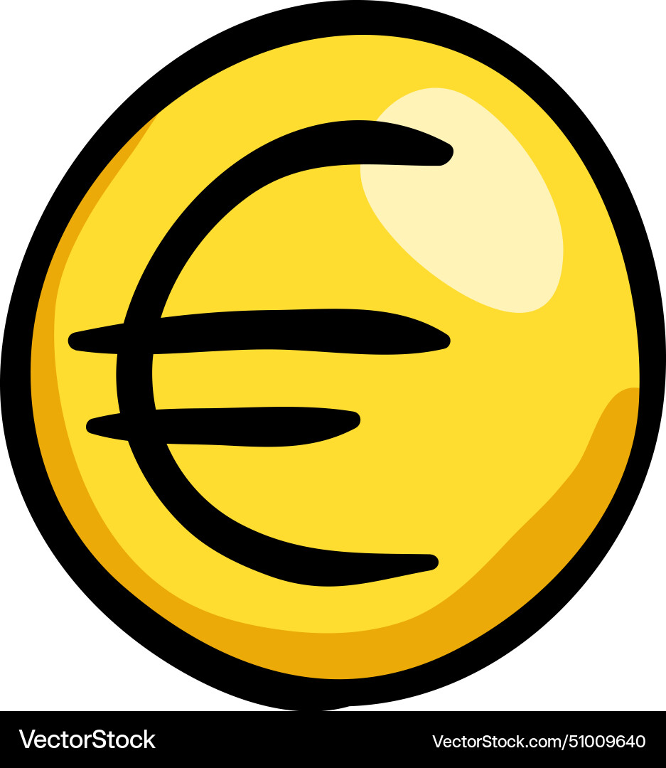 Euro currency - hand drawn doodle icon Royalty Free Vector