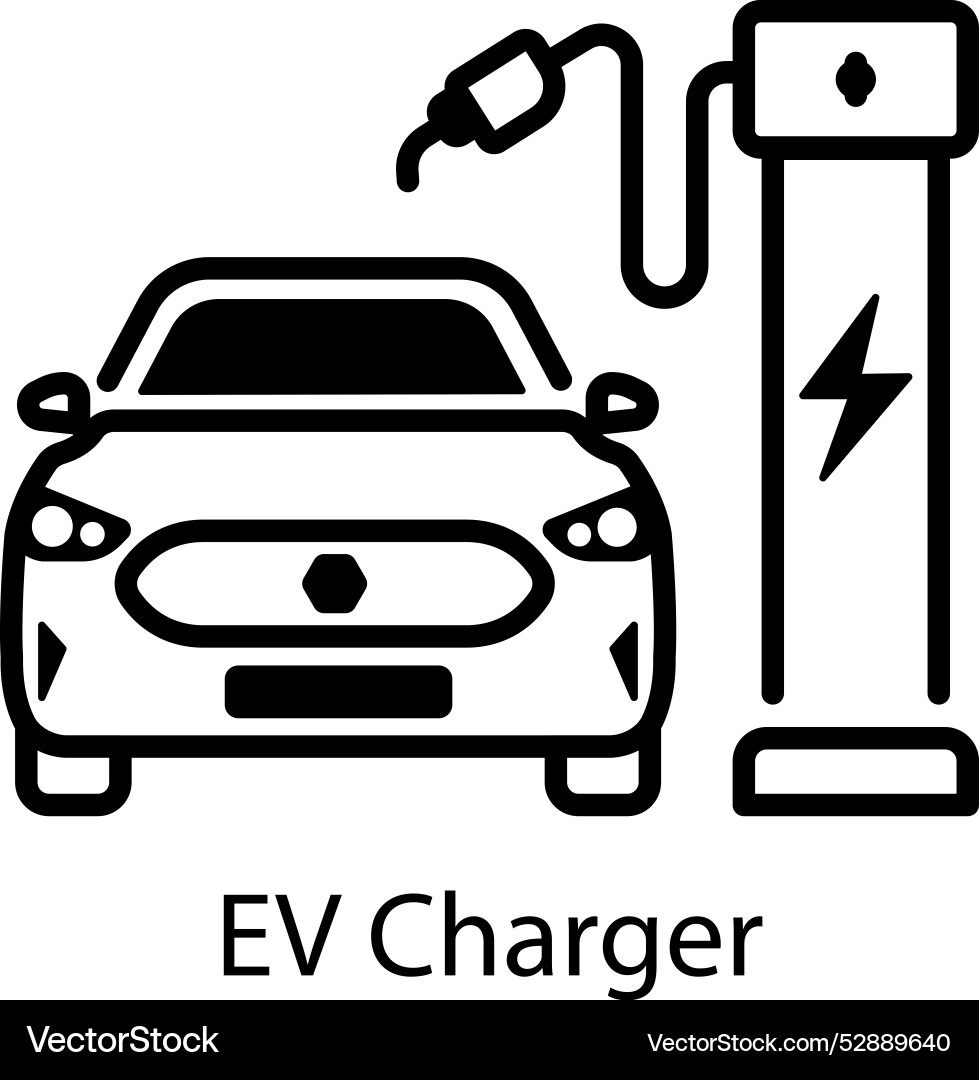 Ev charger Royalty Free Vector Image - VectorStock