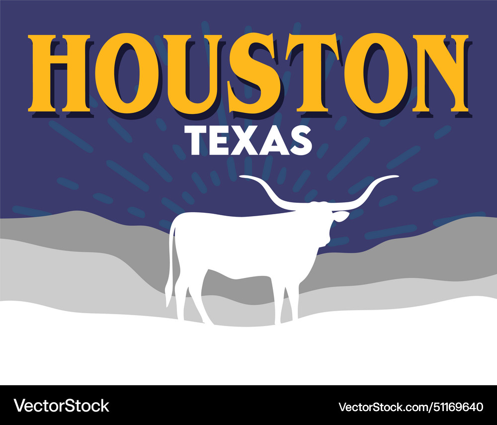 Houston texas united states Royalty Free Vector Image