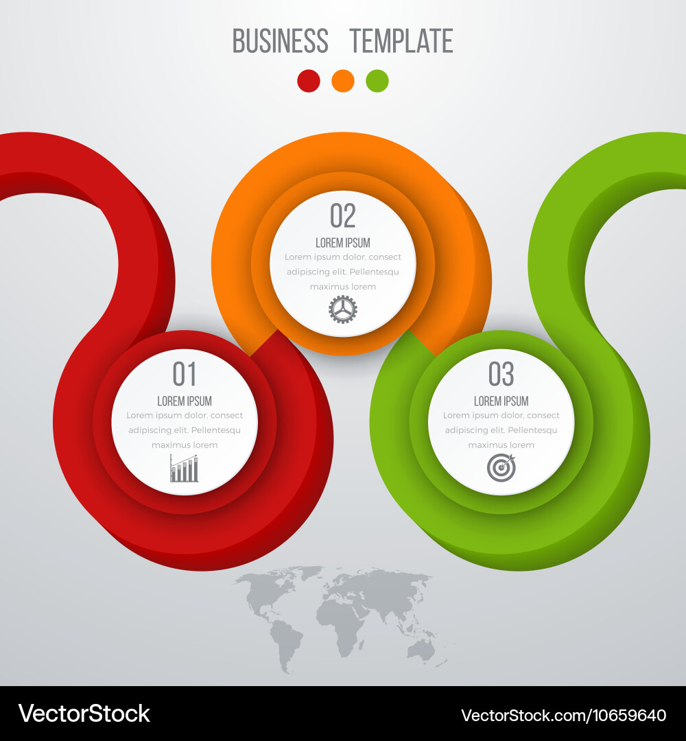 Infographics three options Royalty Free Vector Image